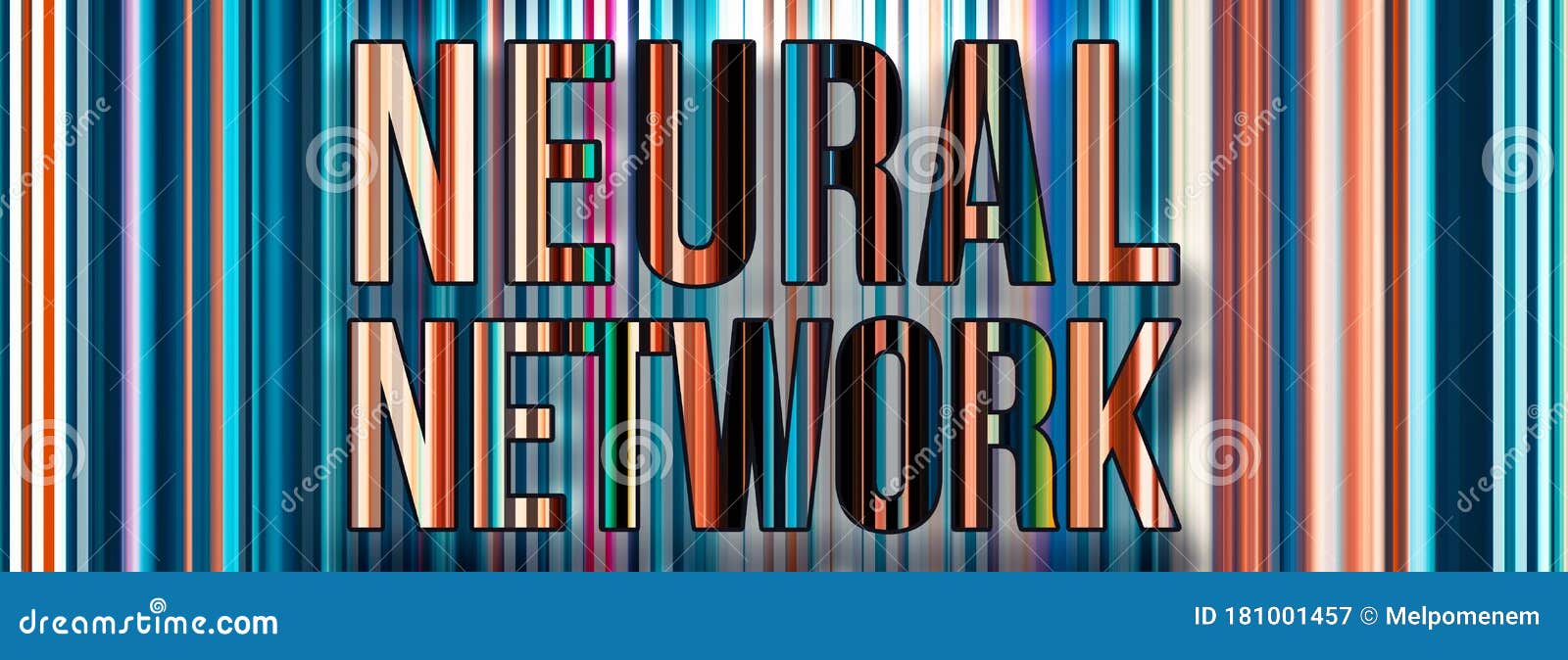 Neural Network Theme with Abstract Network Lines Stock Image - Image of ...