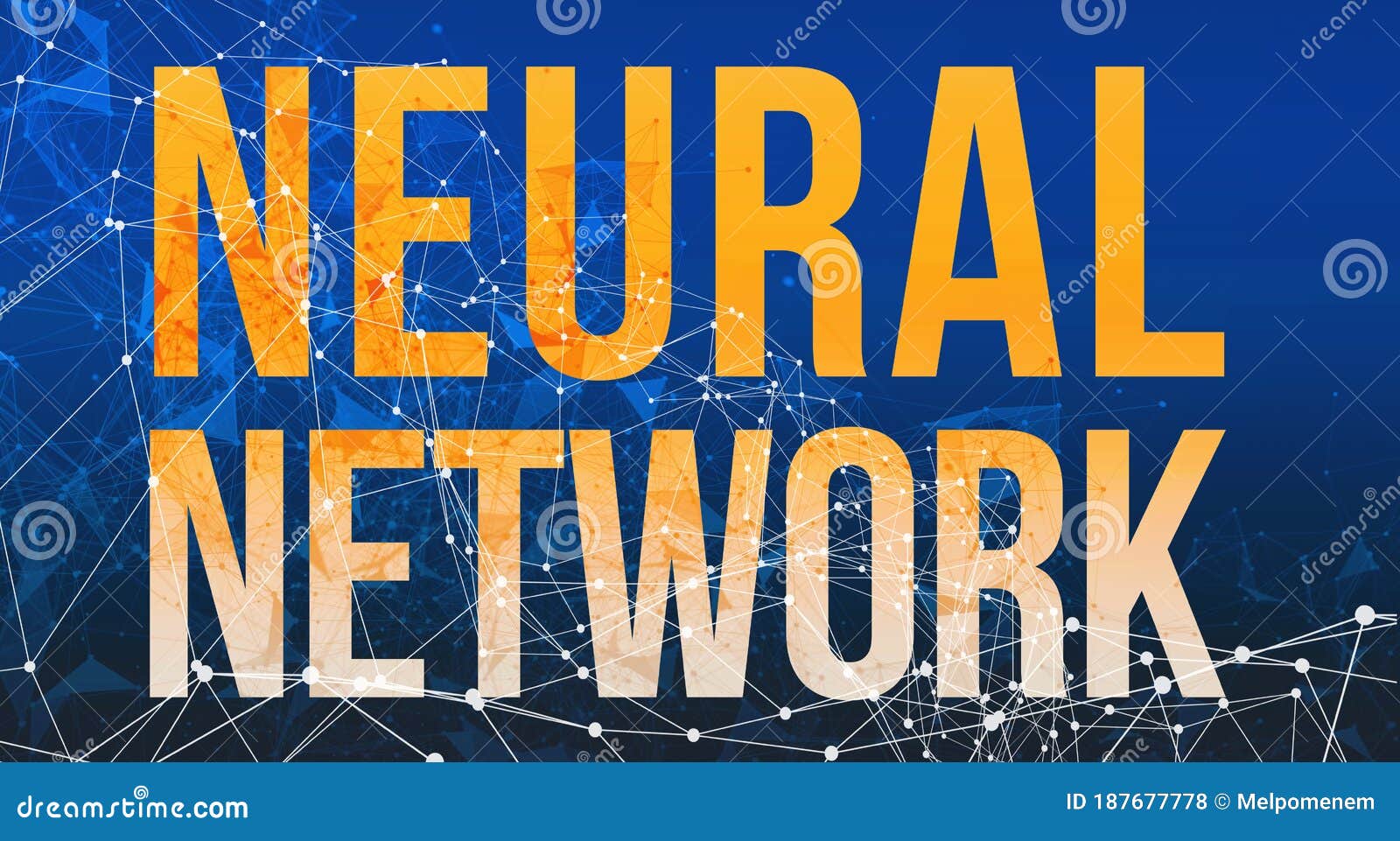 Neural Network Theme with Abstract Network Lines Stock Photo - Image of ...
