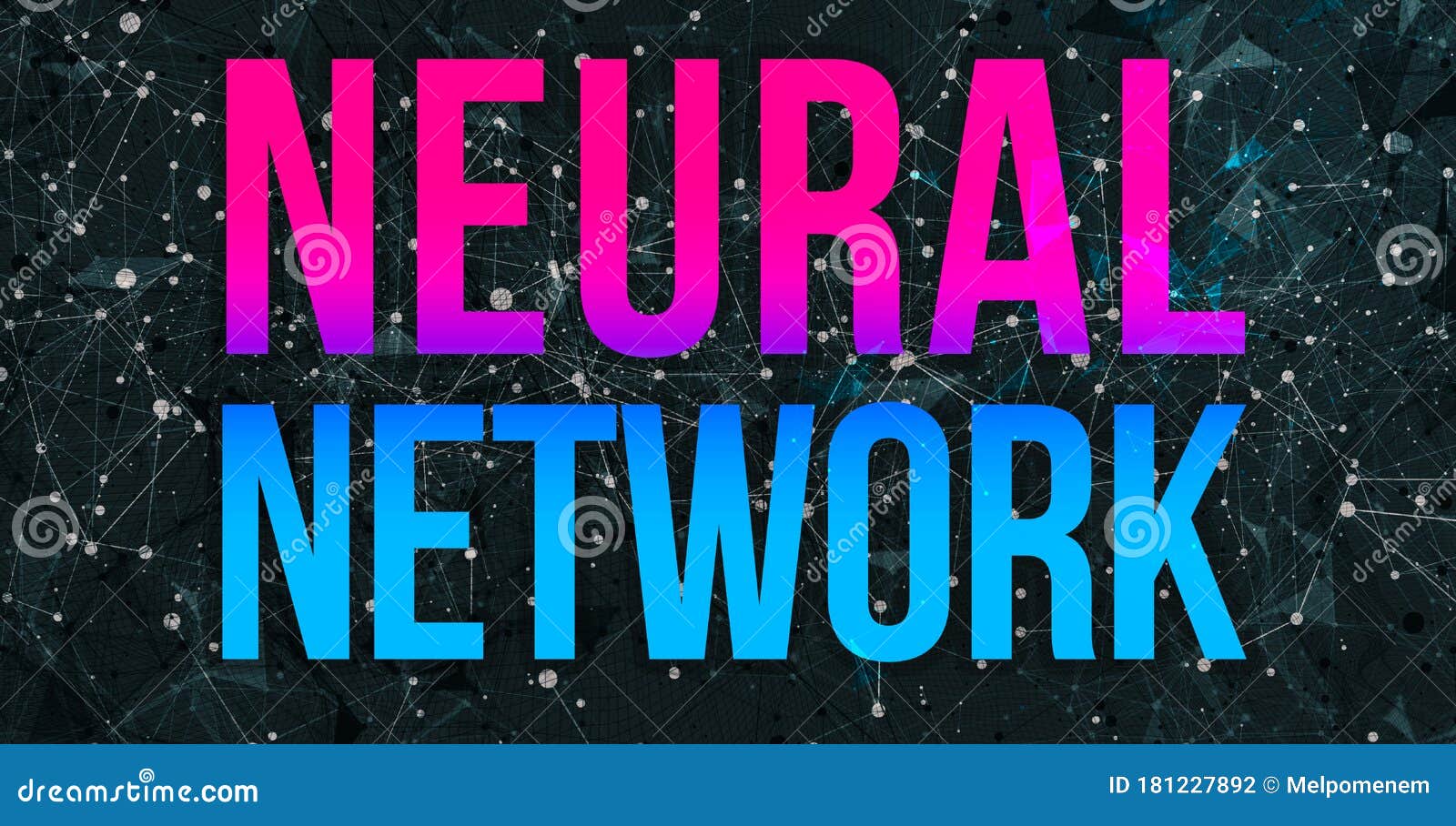 Neural Network Theme with Abstract Network Patterns Stock Illustration ...