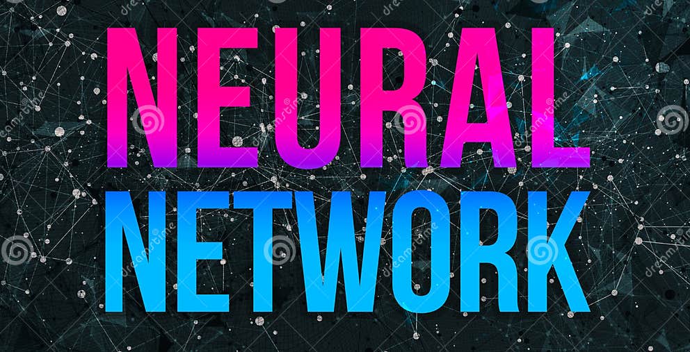 Neural Network Theme with Abstract Network Patterns Stock Illustration ...