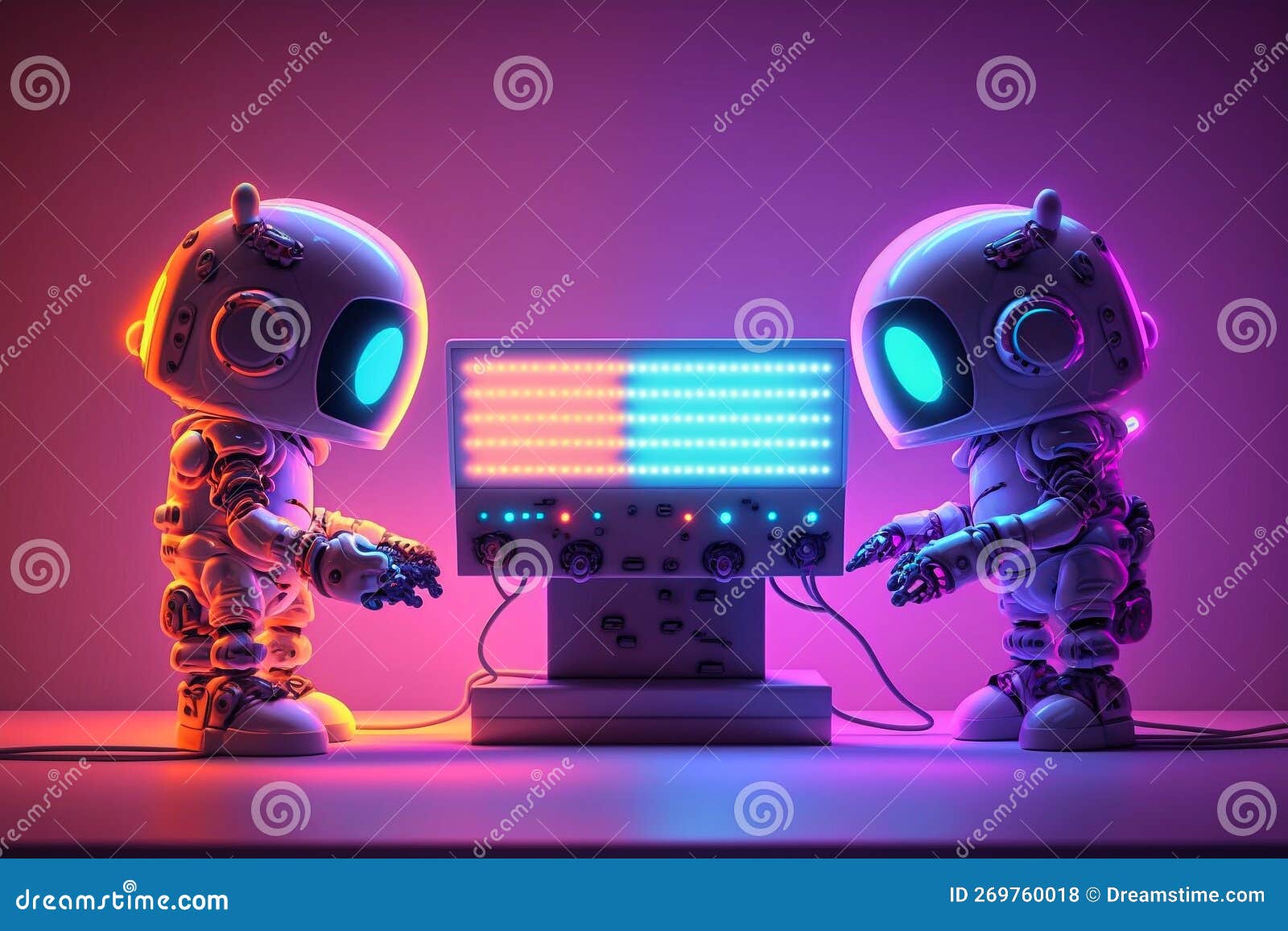 Neural Network Trains Robots For New Tasks Illustration Generative AI ...