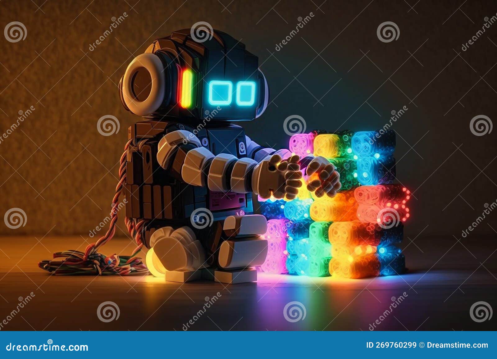 Neural Network Trains Robots For New Tasks Illustration Generative AI ...