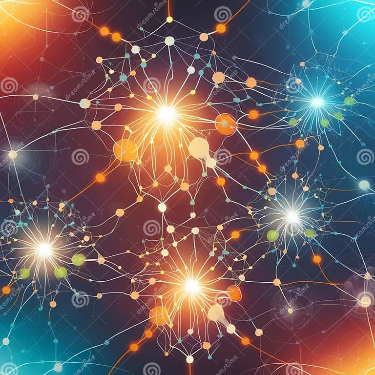 Neural Network Visualization Background Stock Illustration ...