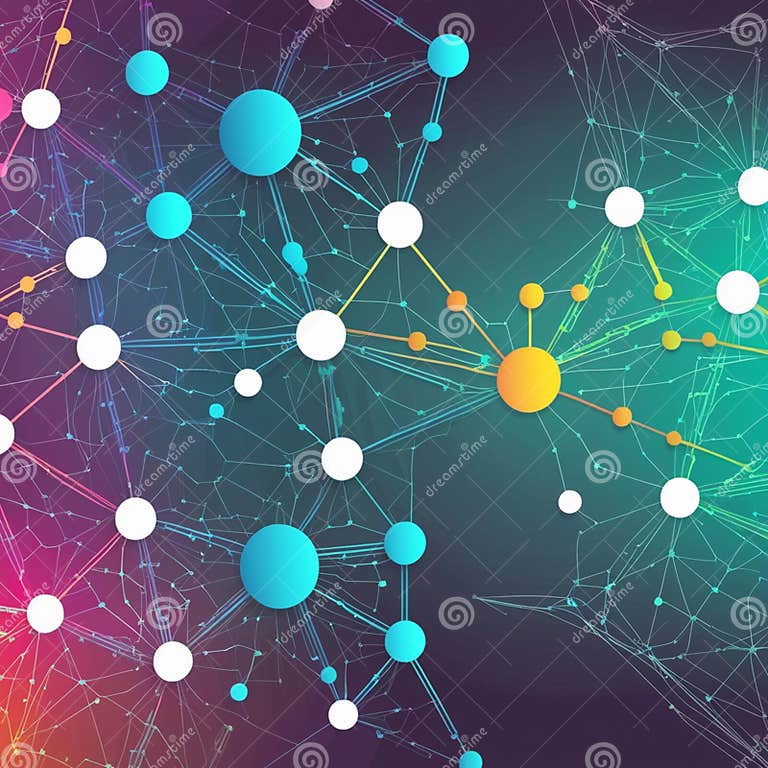 Neural Network Visualization Background Stock Illustration ...