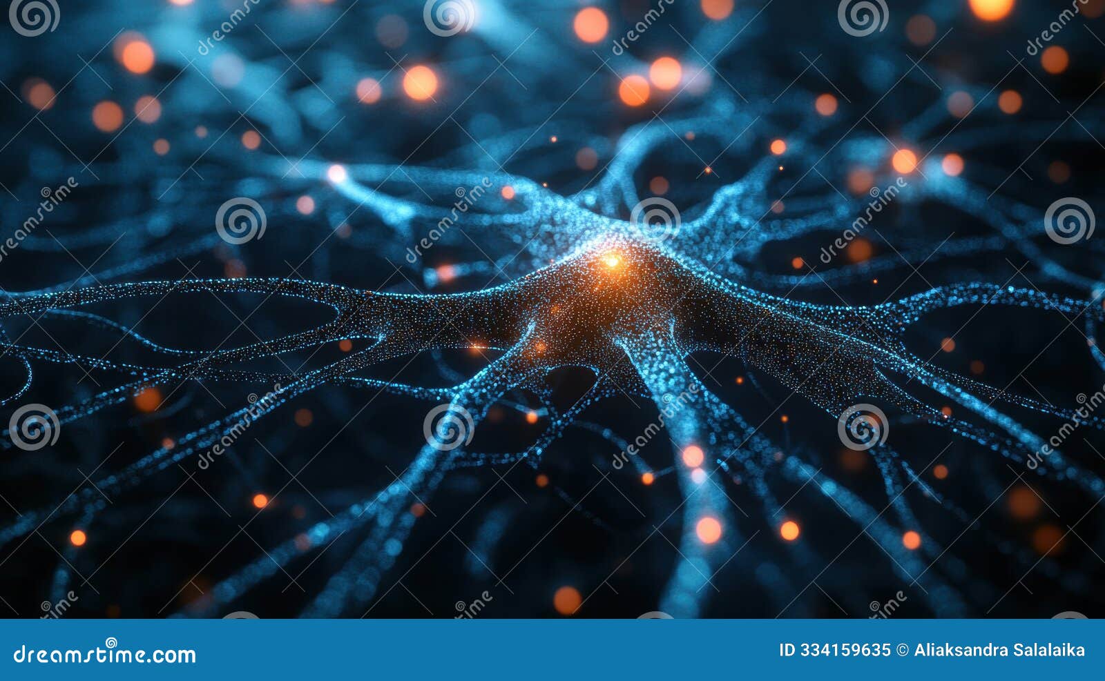 Neural Network Visualization, Futuristic Depiction of Neuronal Network ...