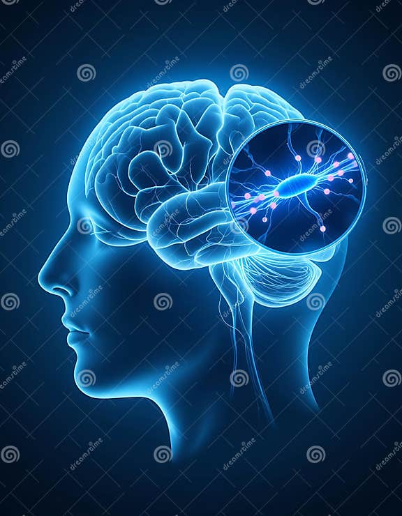 Neural Network Visualization with Human Brain and Neuron Connection ...