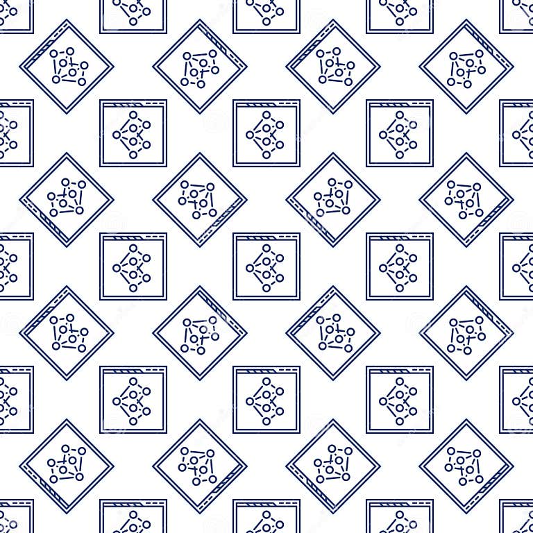 Neural Network in Web Browser Vector Line Seamless Pattern Stock ...