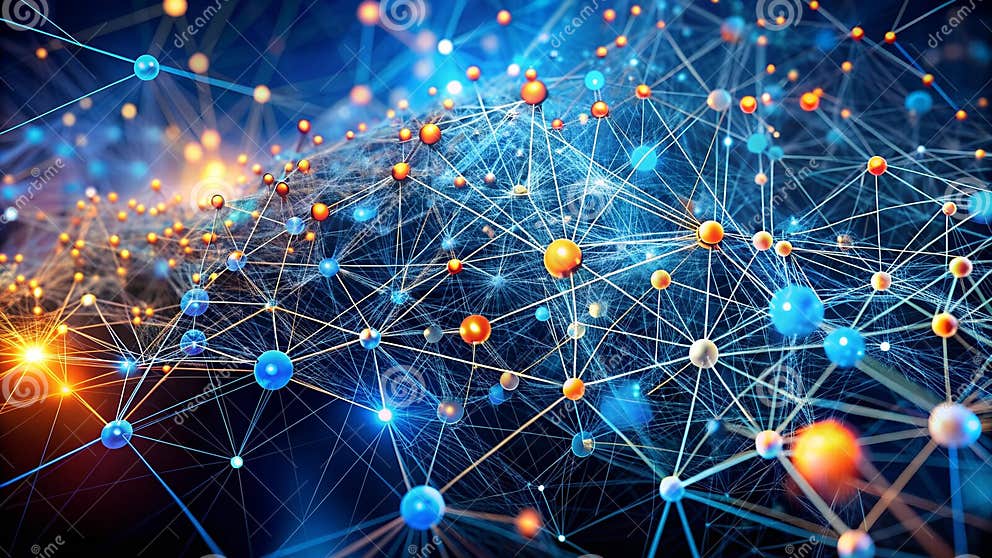 The Neural Network Web: a Visual Symphony of Data Analysis with AI Generative AI Stock ...