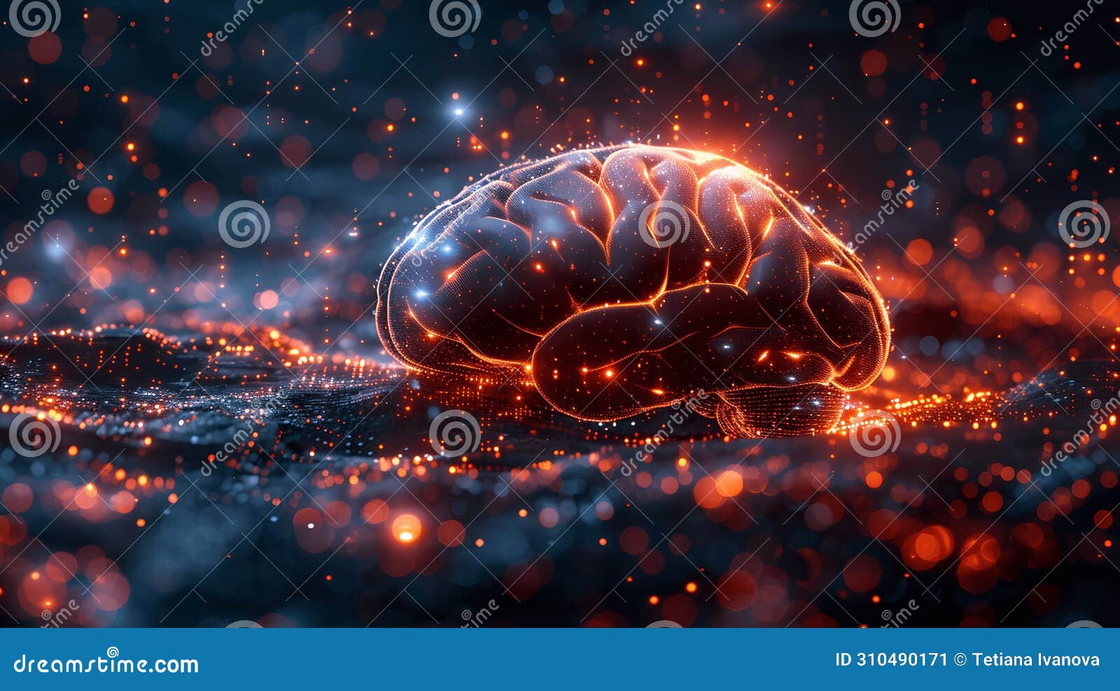 Neural Networks Coded in AI Binary. Stock Illustration - Illustration ...