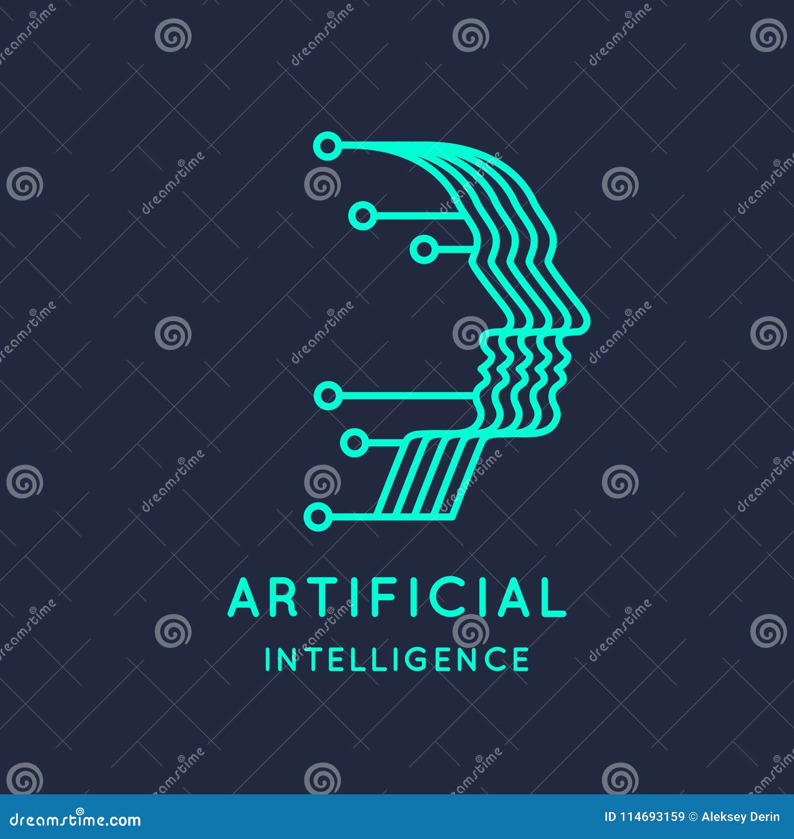 Neural Networks, Conceptual Sign and Logo. the Analytical System Stock ...