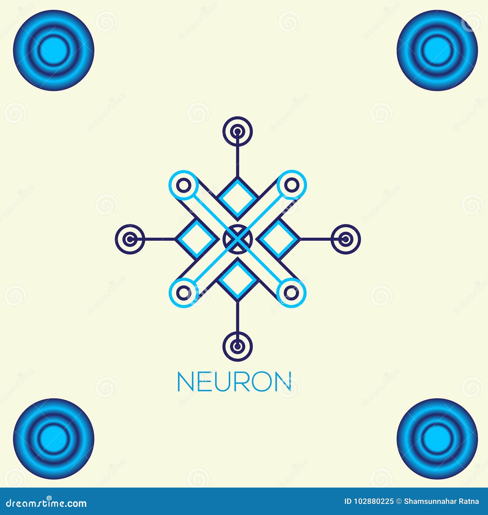 Neural Networks, Conceptual Sign with Neuron Shape Stock Vector ...