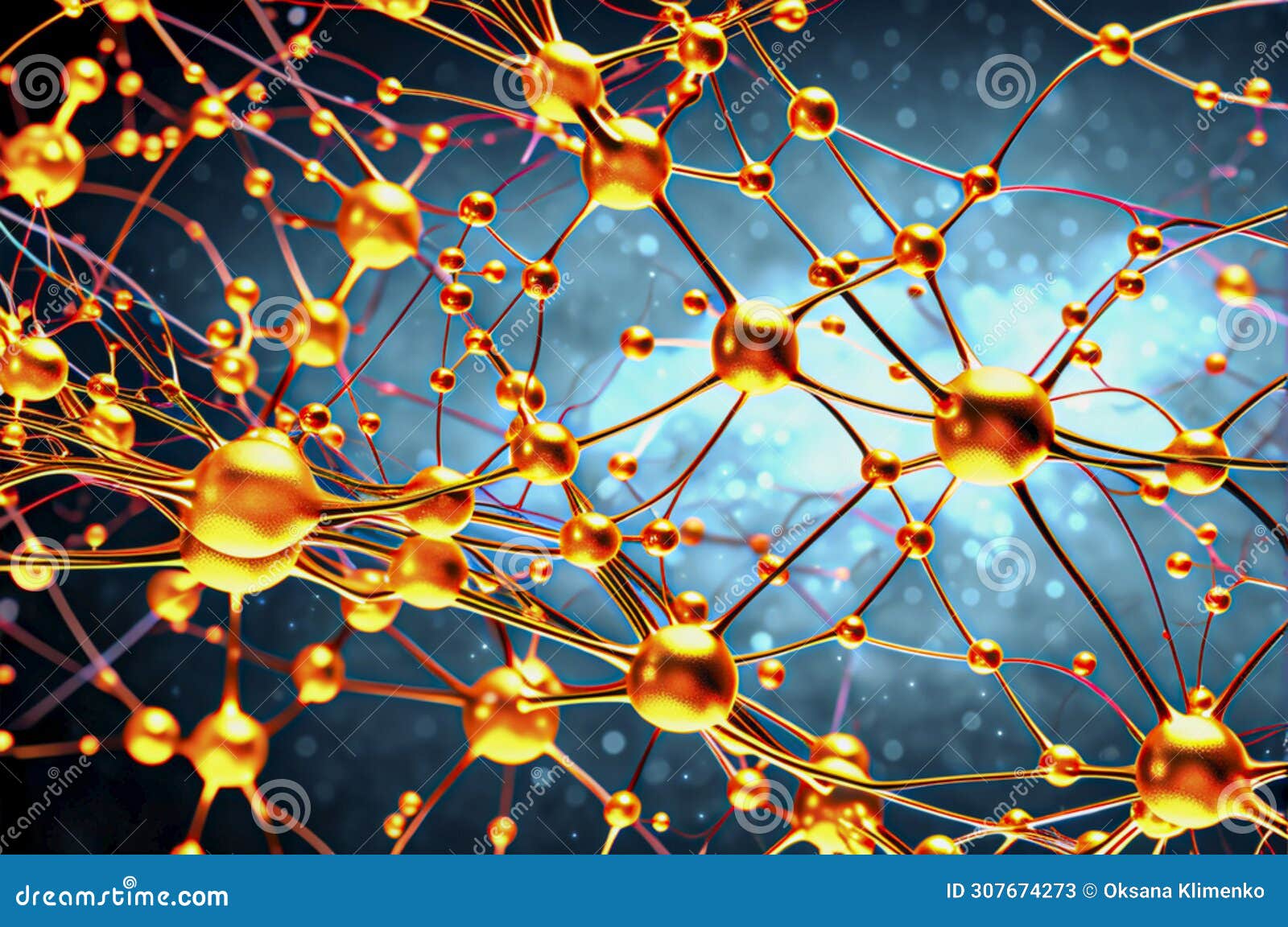 Neural Networks Connected by Threads. Concept of Brain Work, Future ...