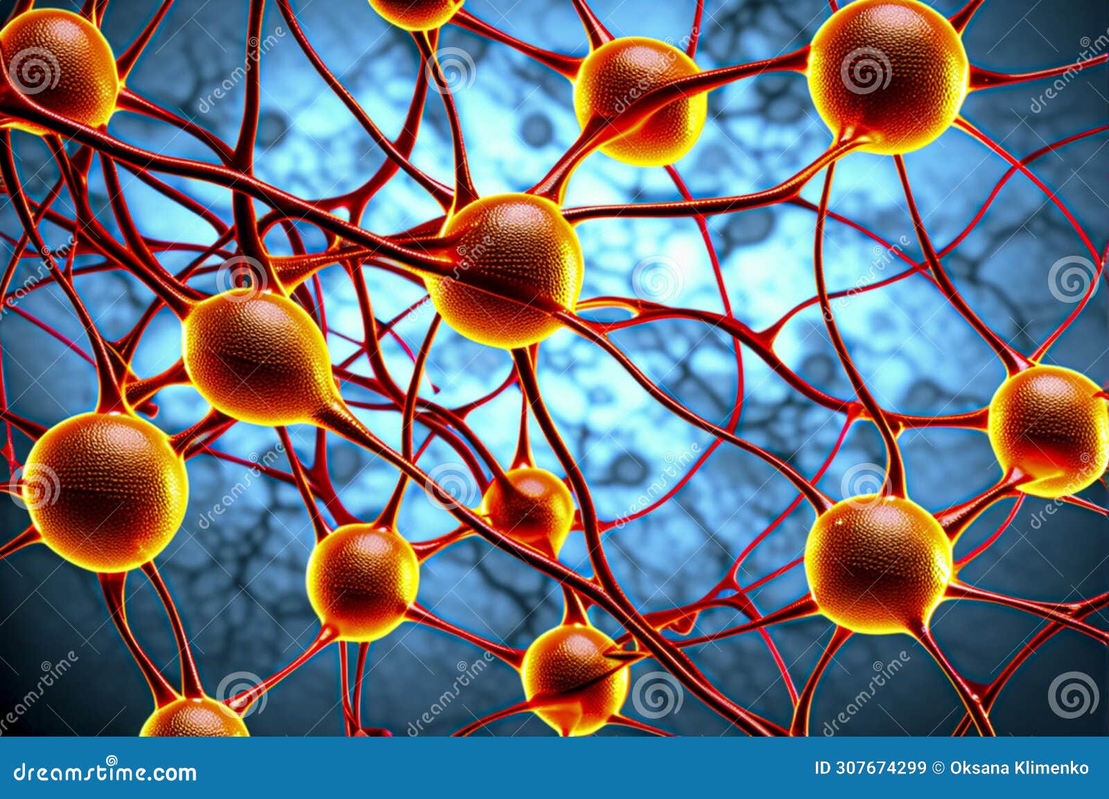 Neural Networks Connected by Threads. Concept of Brain Work, Future ...