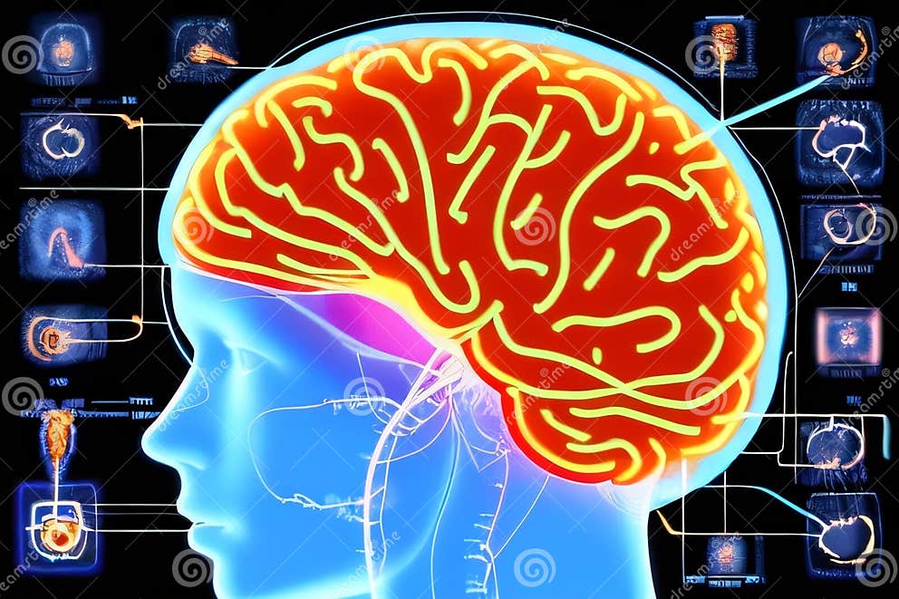 Neural Networks in the Human Brain. Electronic Impulses in the Head. Work of the Human Brain ...