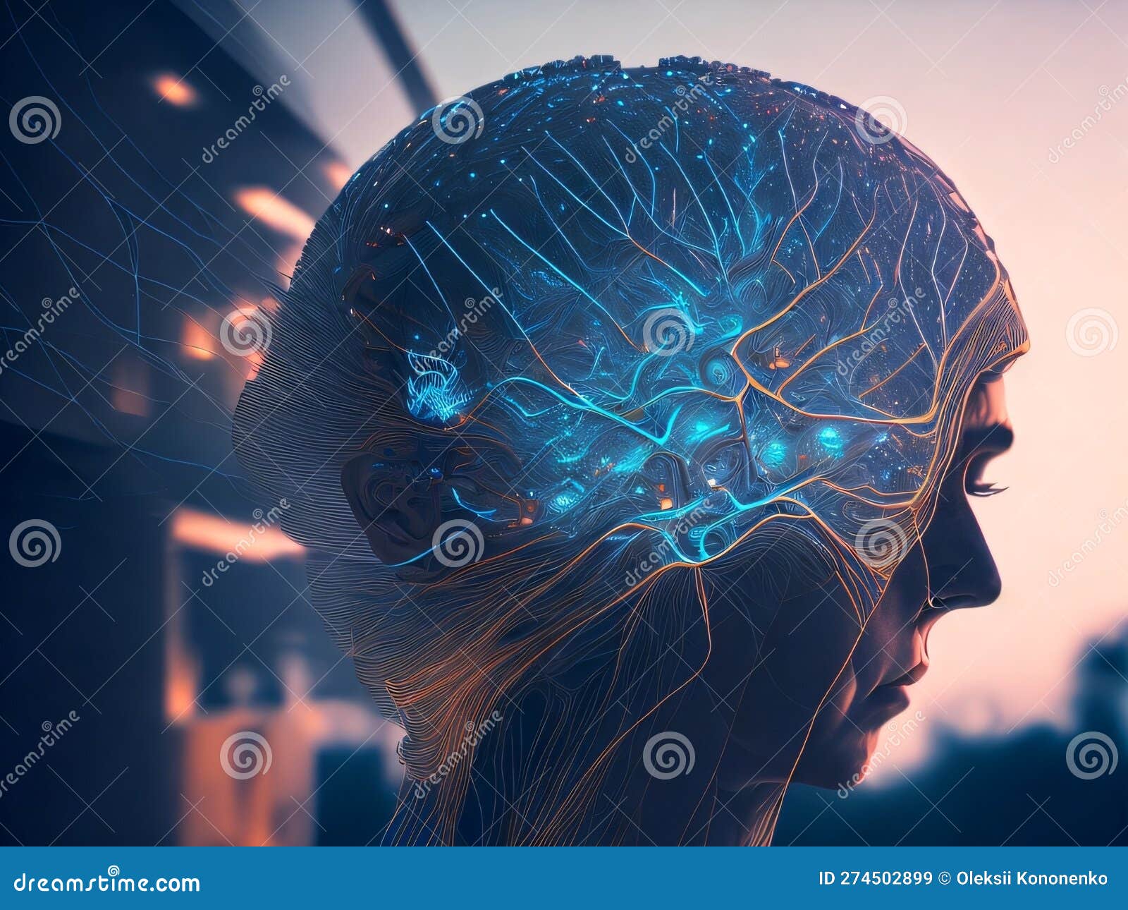 Neural Networks in the Human Brain. Electronic Impulses in the Head ...