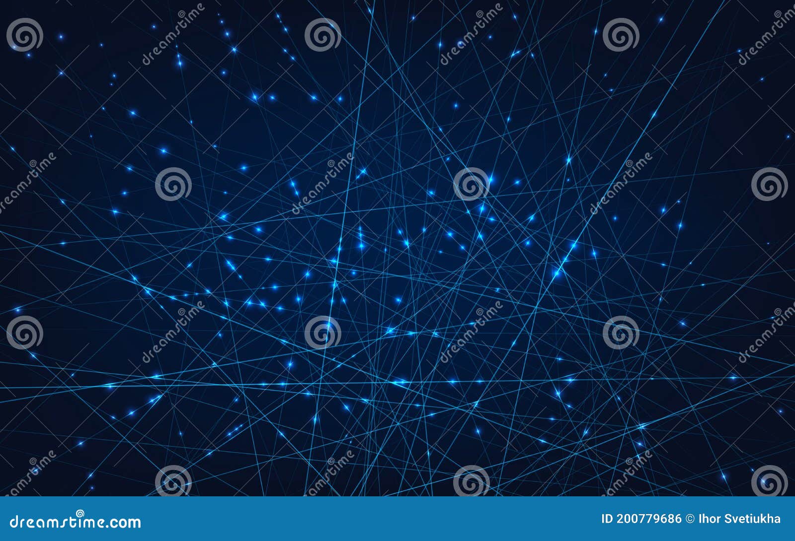 Neural Networks. Lines and Nodes Connected into Cells Computer Web. Artificial Intelligence and ...