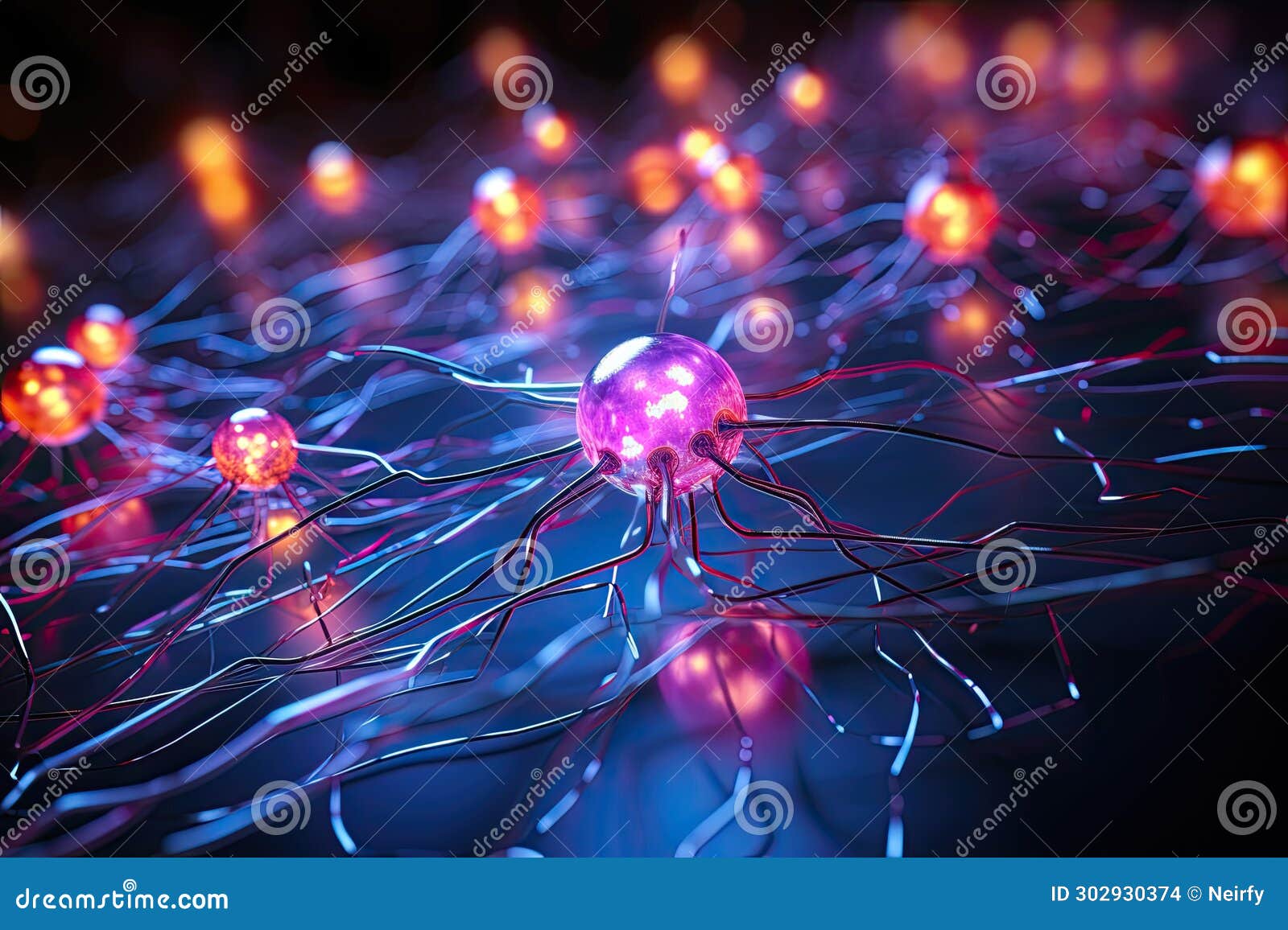 Neural Networks. Nanotechnology in the Study of the Human Brain Stock ...