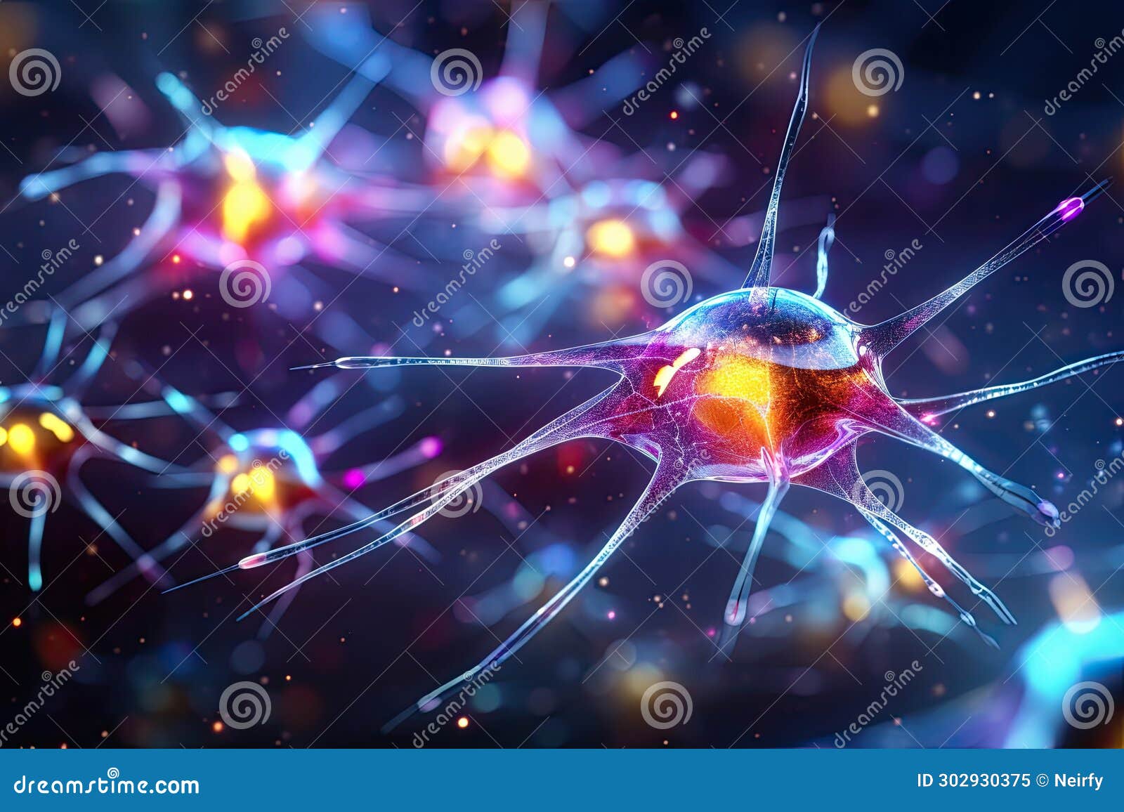 Neural Networks. Nanotechnology in the Study of the Human Brain Stock ...