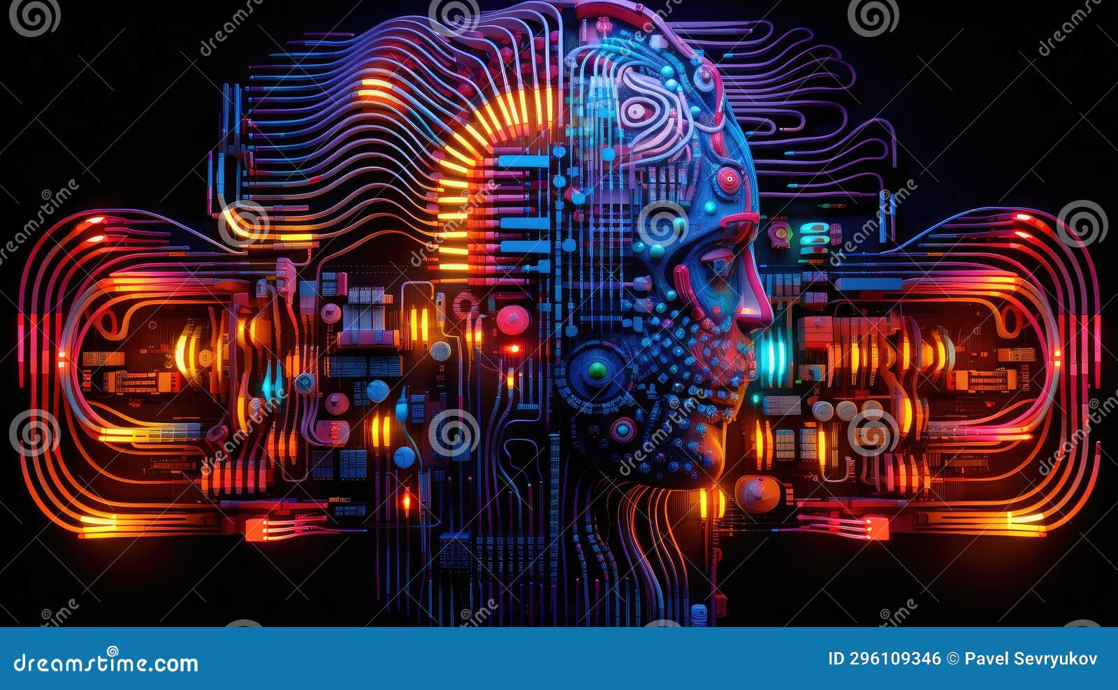 Neural Neuromorphic Computer Develop Stock Photo - Image of ...