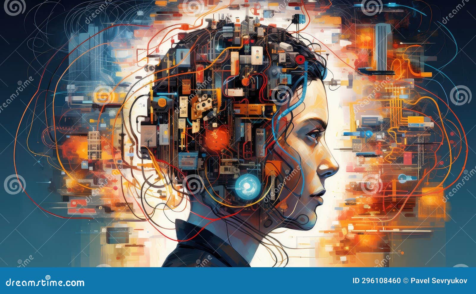 Neural Neuromorphic Computing Imagine Stock Photo - Image of background ...