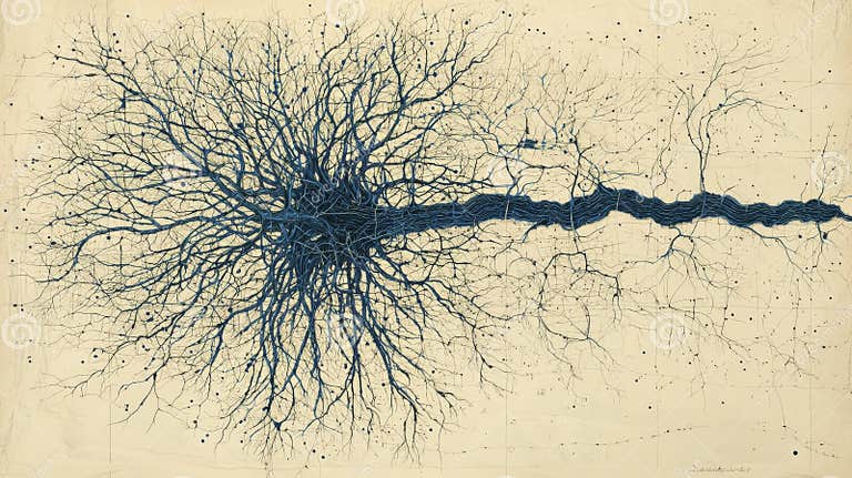 Neural Pathways Illustrated As Branching Maps Science Art Exhibition ...