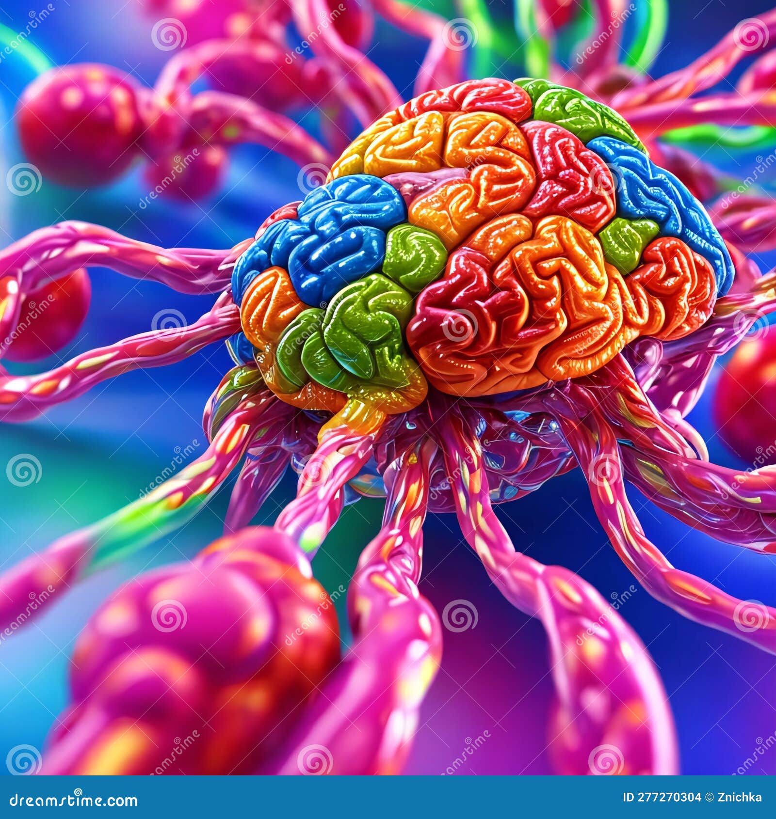 Neural Pathways and Synaptic Links - Concept Stock Illustration ...