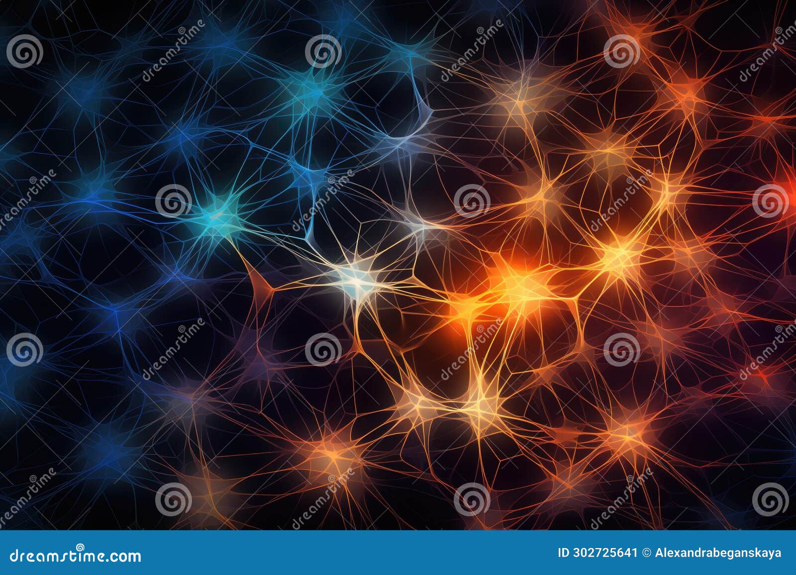 Neural Patterns, Imitation of Neural Connections of the Brain Stock ...