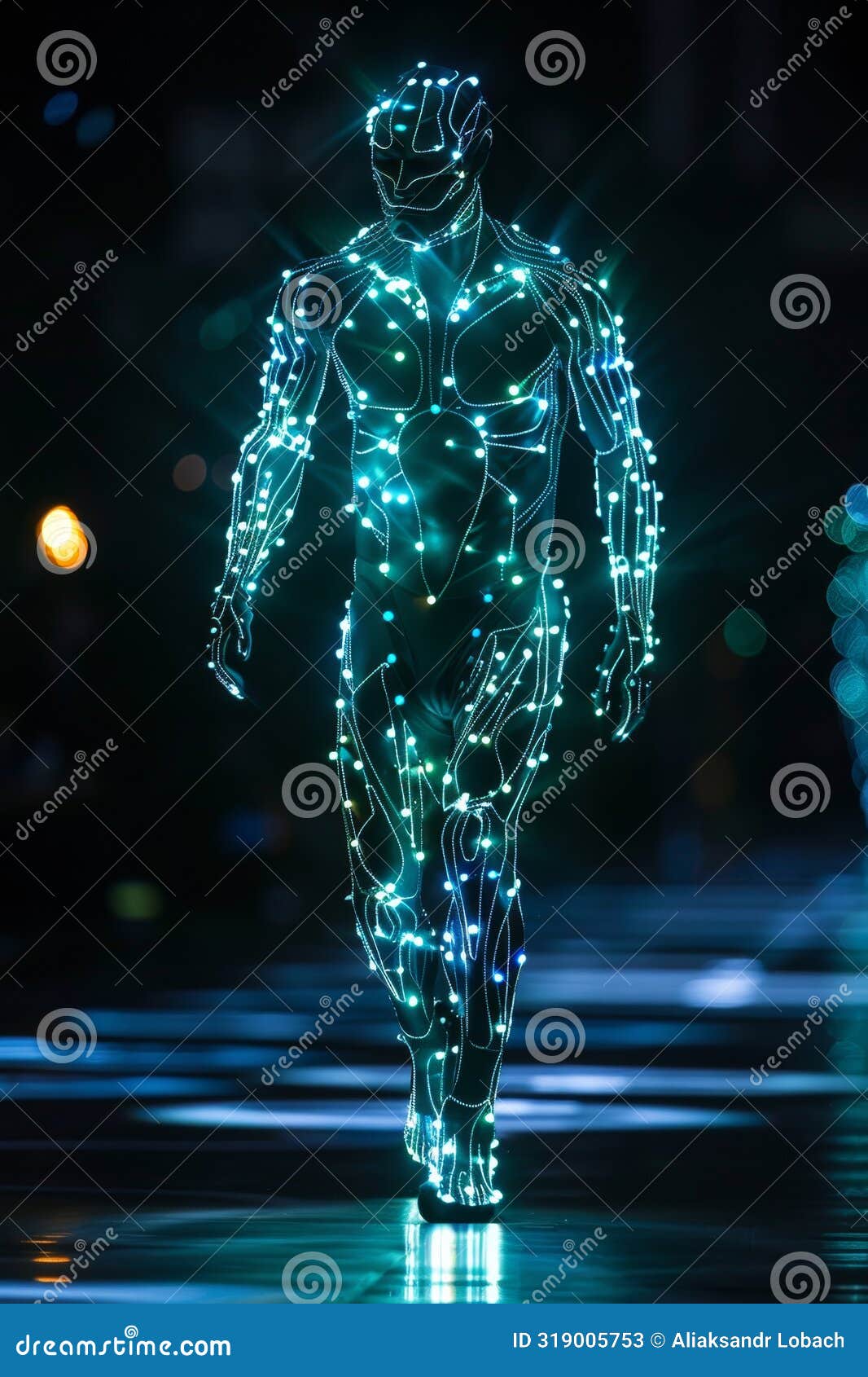A Neural Person Visualizes Biohacking. Modern Biohacking Stock Image ...