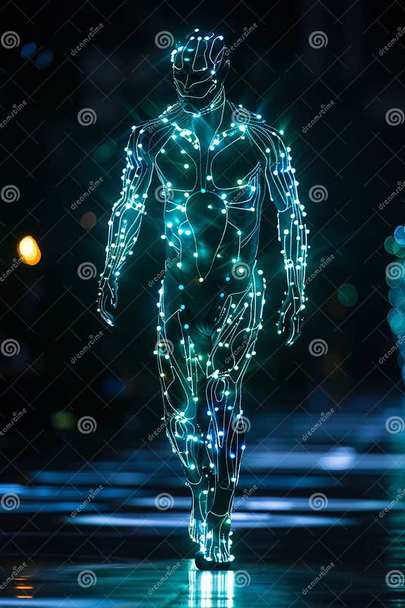 A Neural Person Visualizes Biohacking. Modern Biohacking Stock Image ...