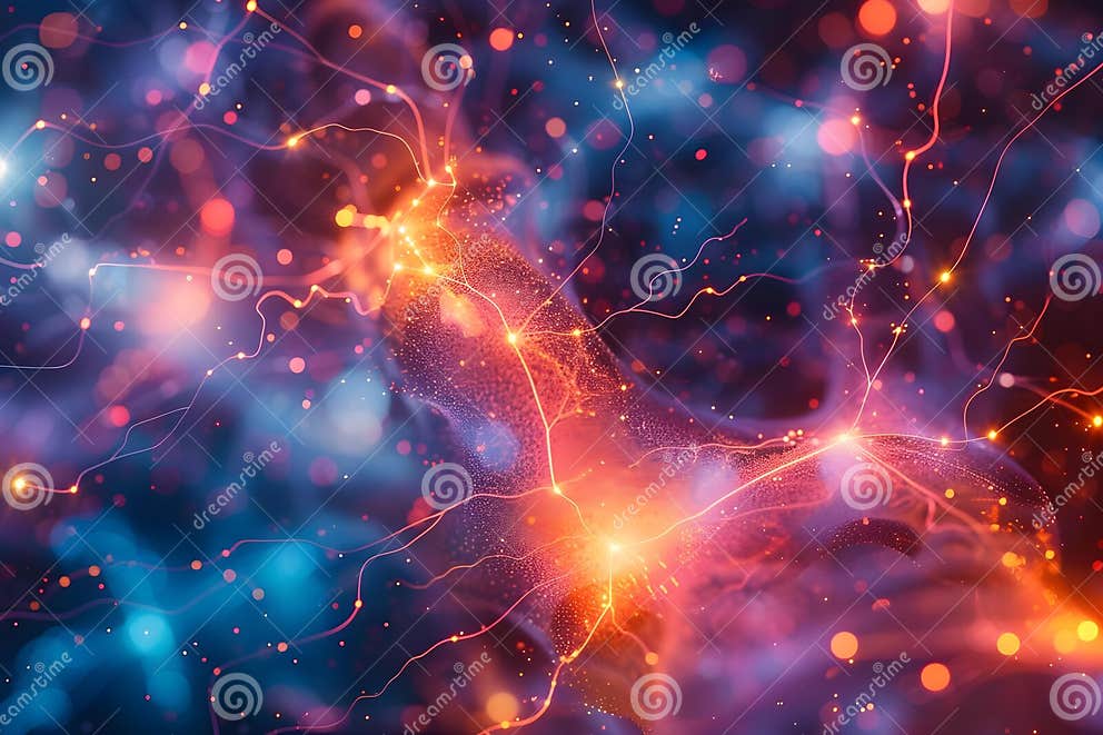 Concept Abstract Art, Brainwave Patterns, Neural Symphony Colorful ...