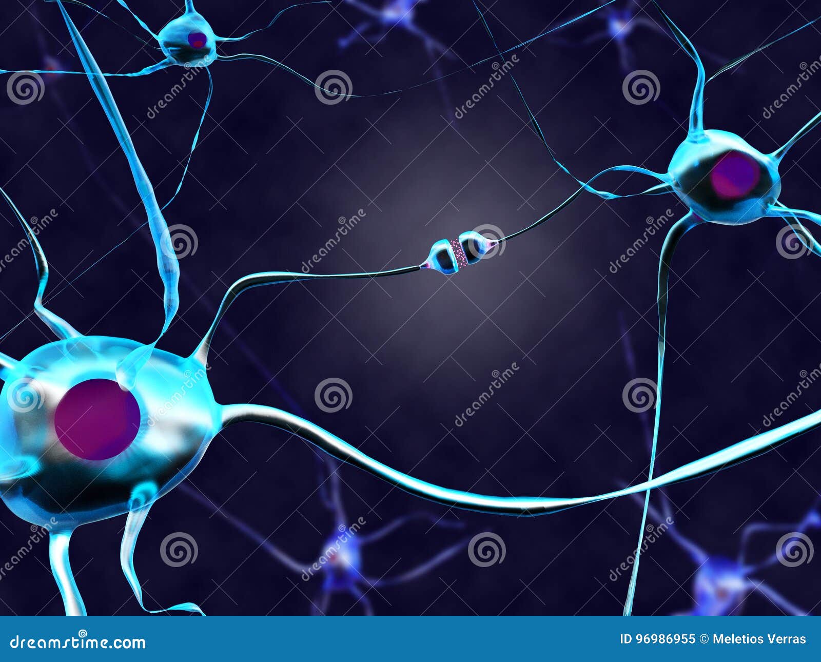 Neural synapse stock illustration. Illustration of neurotransmitter ...