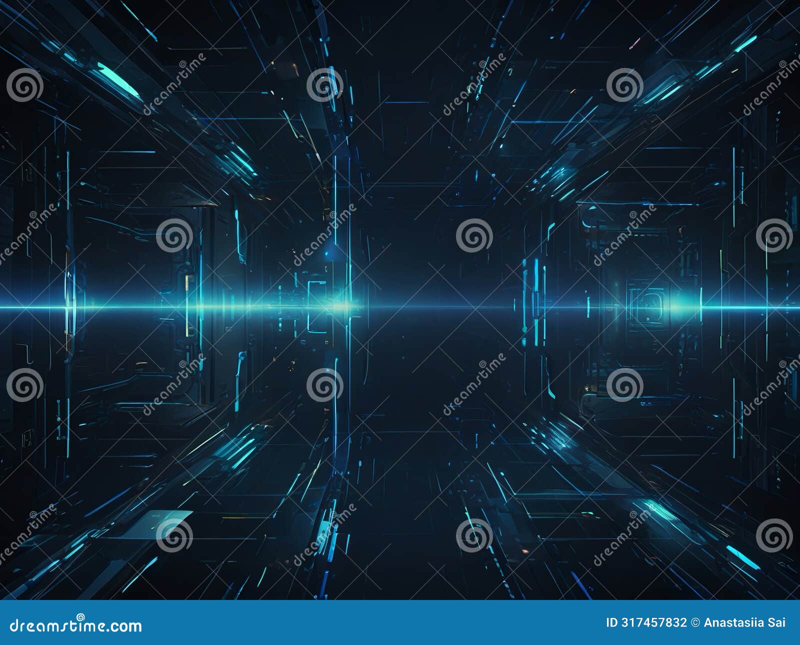 Neuro blue background stock illustration. Illustration of neuron ...