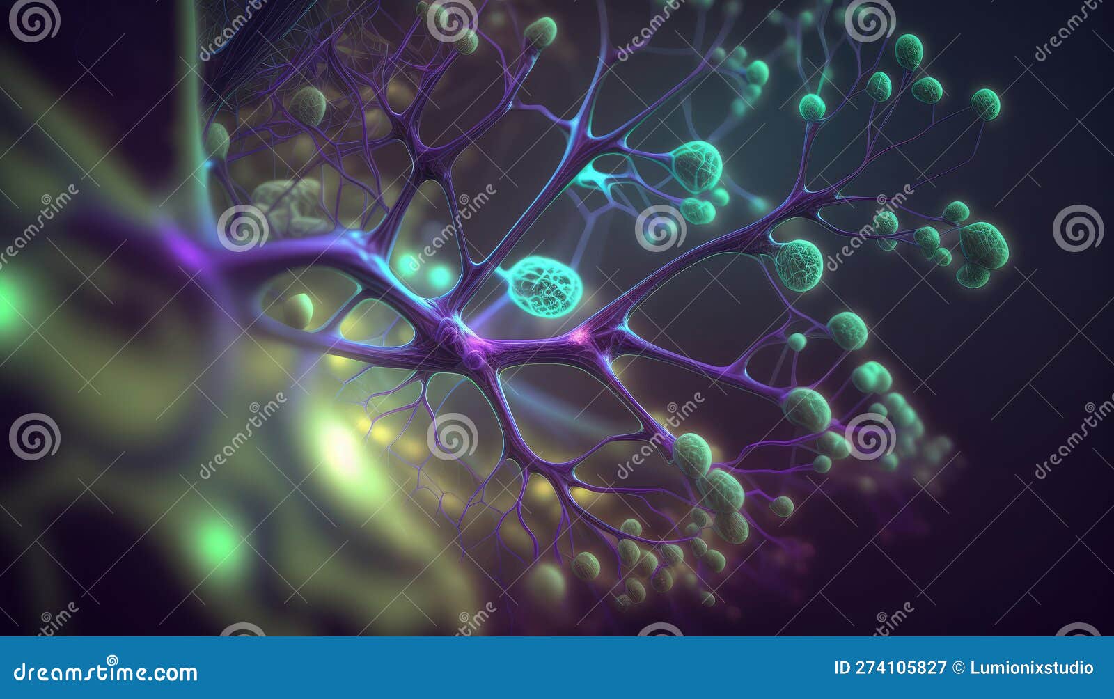 Neuro Cell Interconnection. AI Generative Illustration Stock ...