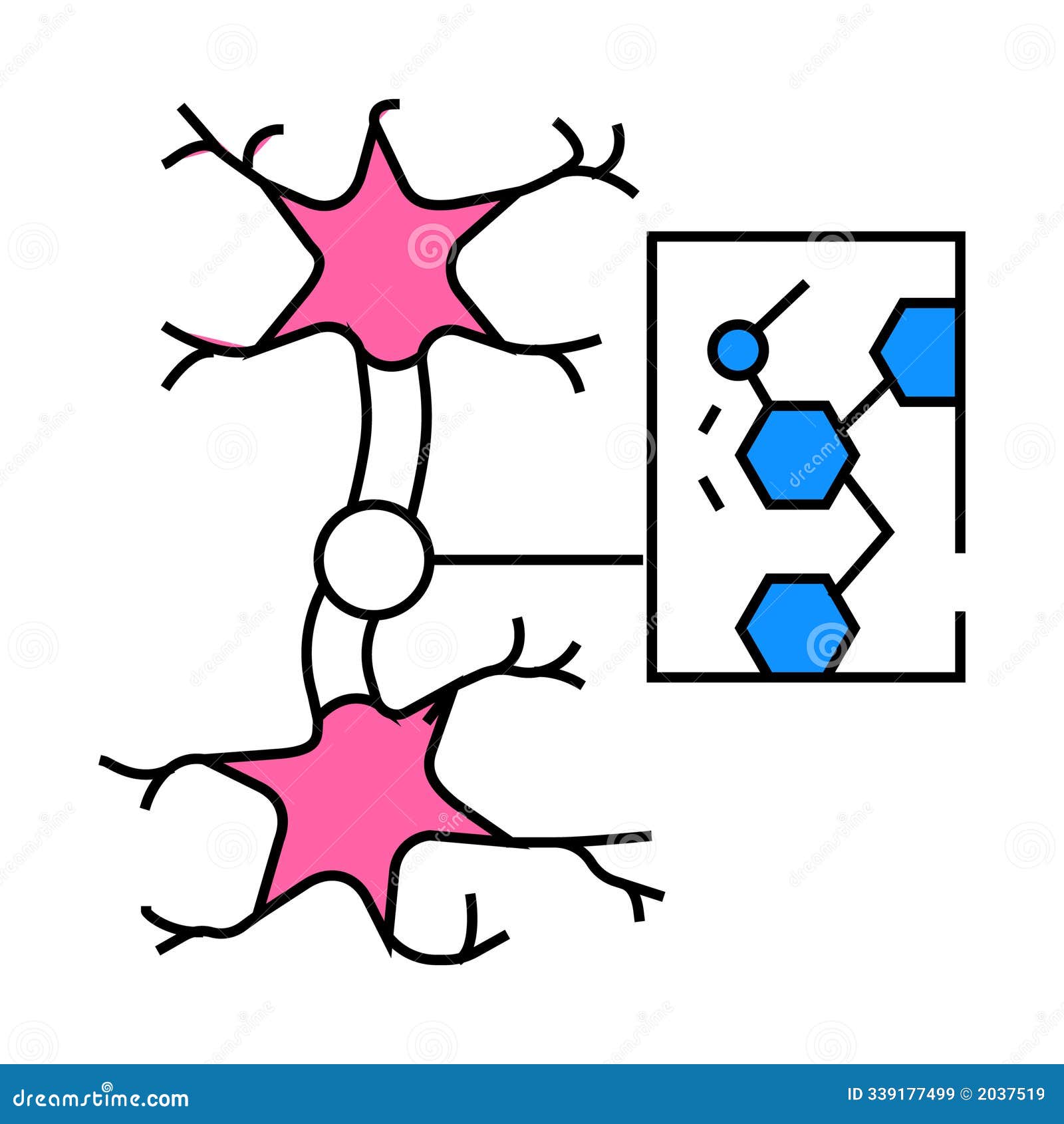 Neurochemistry Neuroscience Neurology Icon Color Illustration Stock ... Neurochemistry Neuroscience Neurology Icon Color Illustration Stock ...