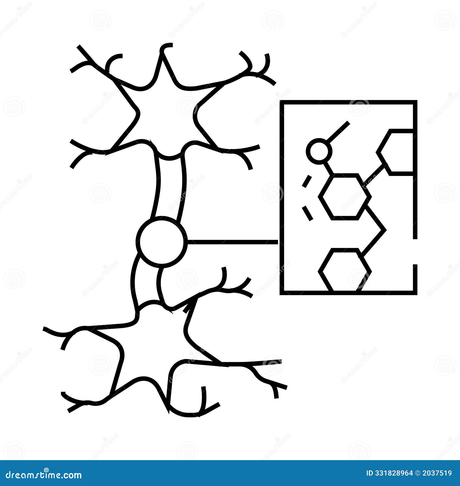 Neurochemistry Neuroscience Neurology Line Icon Vector Illustration ... Neurochemistry Neuroscience Neurology Line Icon Vector Illustration ...