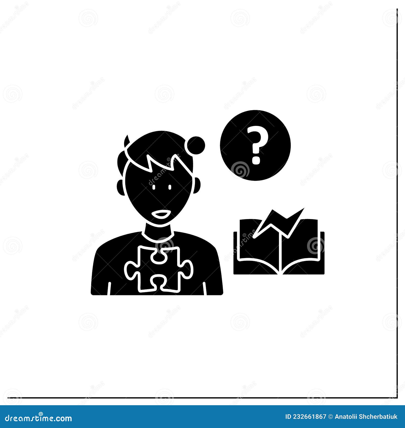 Neurodevelopmental Disorder Glyph Icon Stock Vector - Illustration of ...