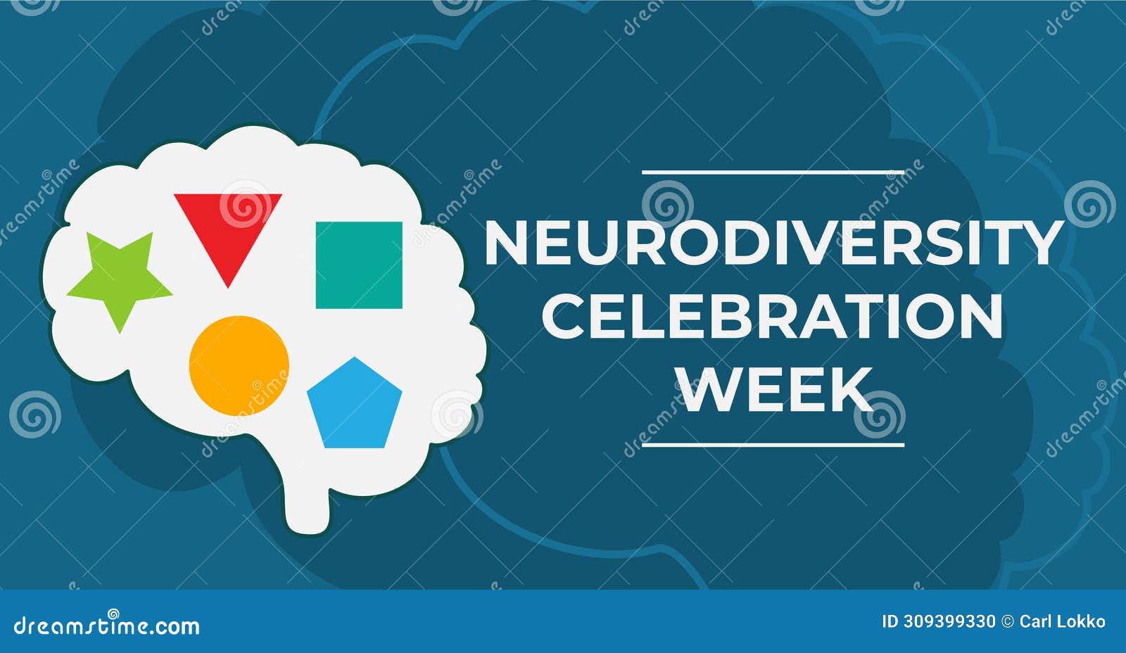 Neurodiversity Celebration Week. Vector Banner. Colored Geometric ...