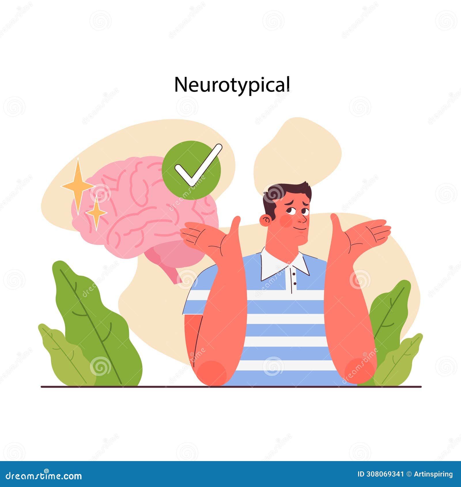 Neurodiversity. Cognitive Development Spectrum. Mental Health Cartoon ...