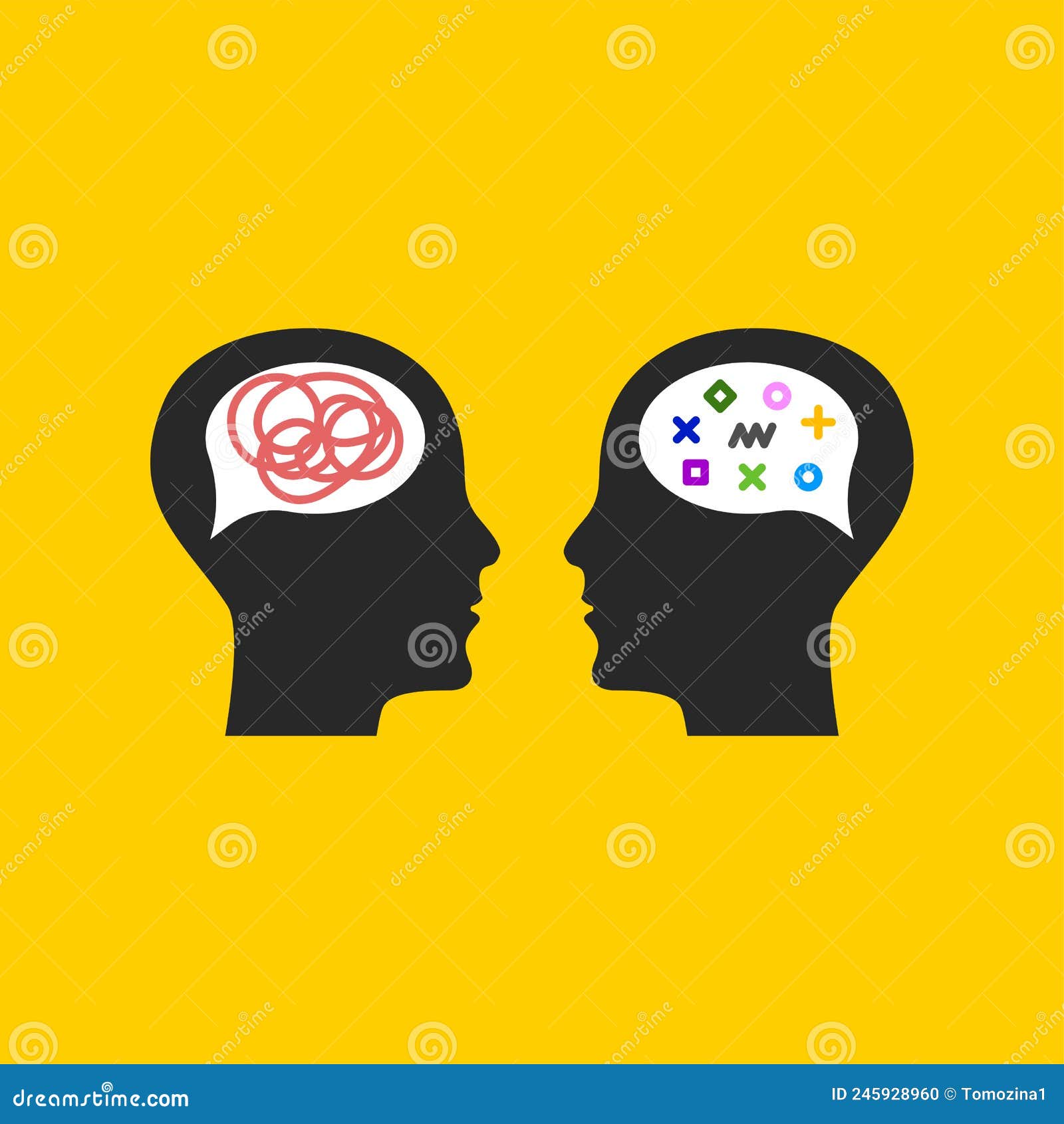 Neurodiversity, Differences Of Thinking Icon Vector Illustration ...