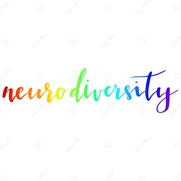 Neurodiversity Hand Lettering Vector Illustration Stock Vector ...