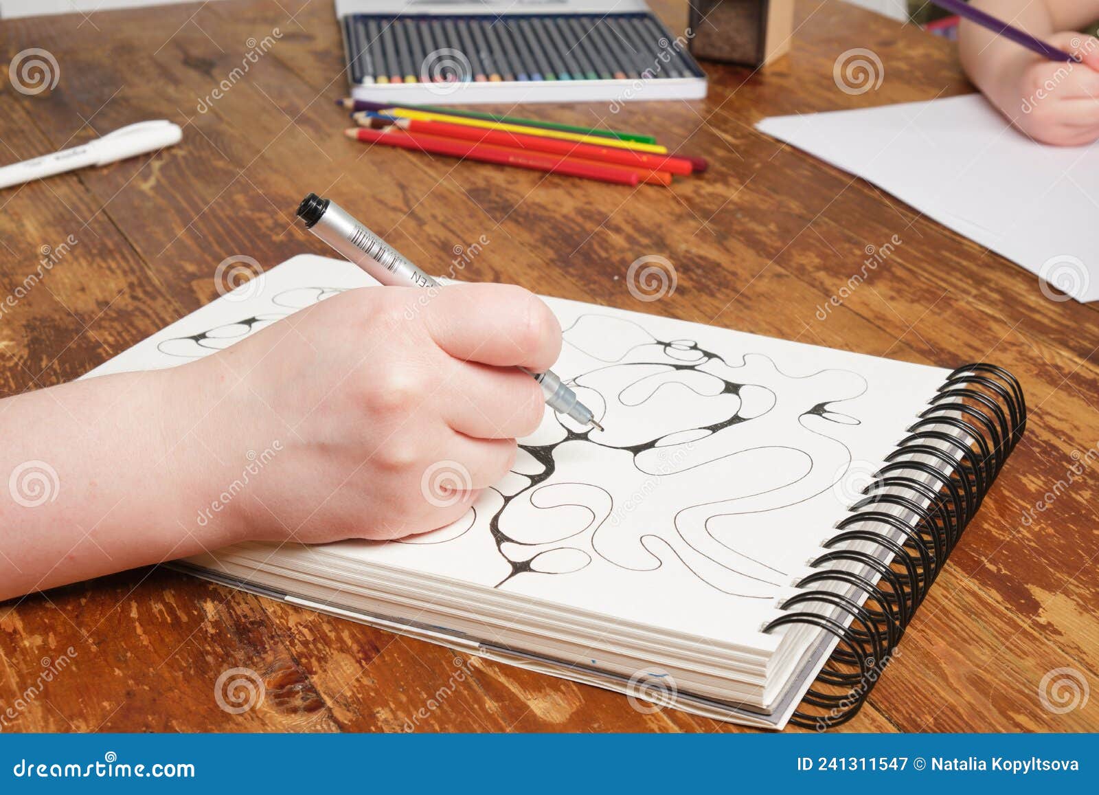 Neurographics Concept, Drawing Helps To Know Oneself, Psychological ...