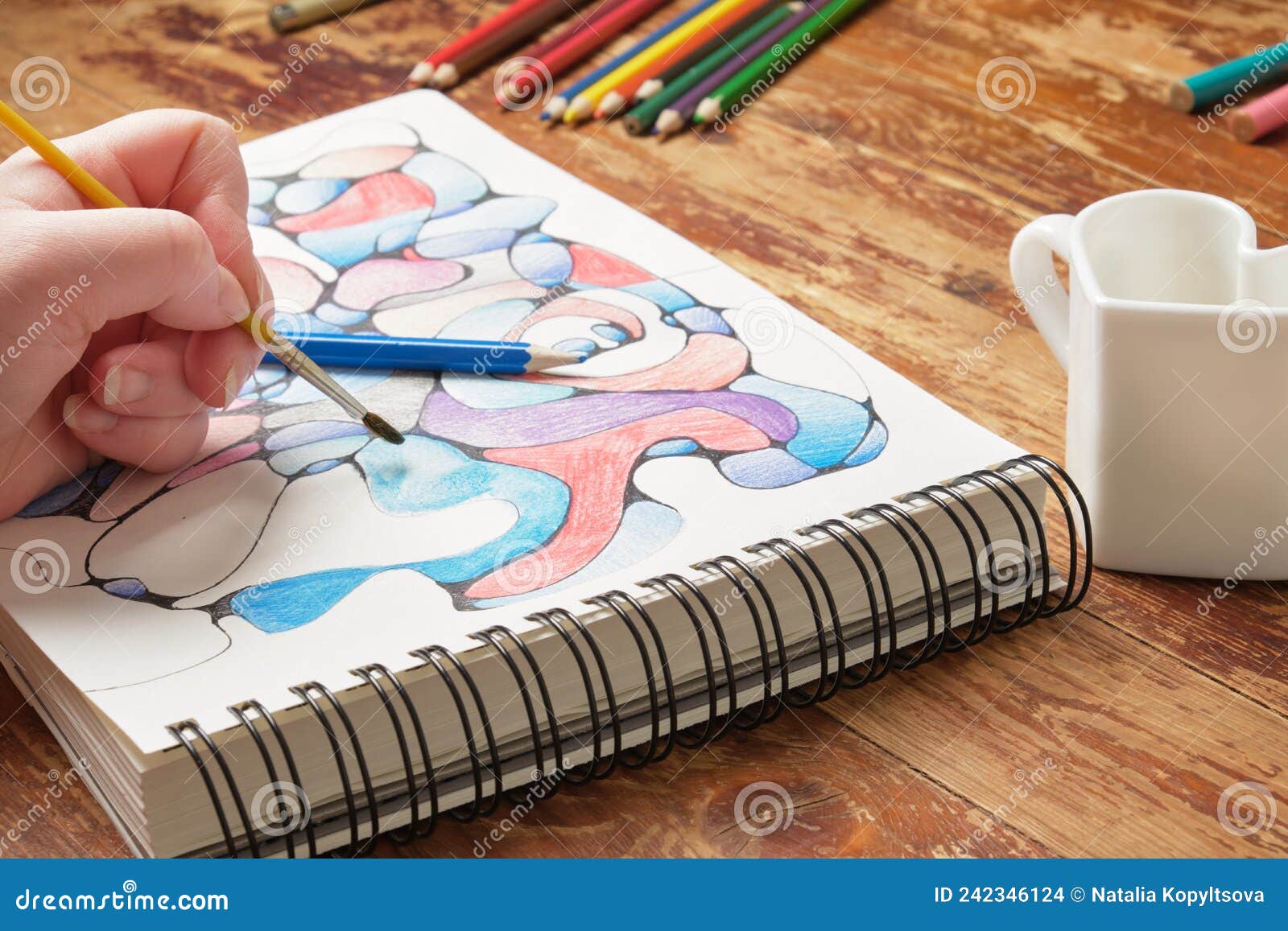 Neurographics Concept, Drawing Helps To Know Oneself, Psychological ...