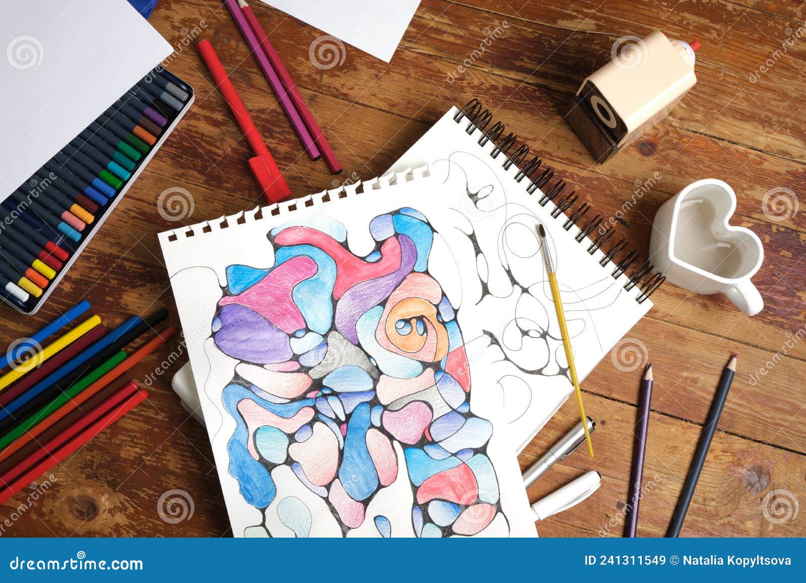 Neurographics Concept, Drawing Helps To Know Oneself, Psychological ...