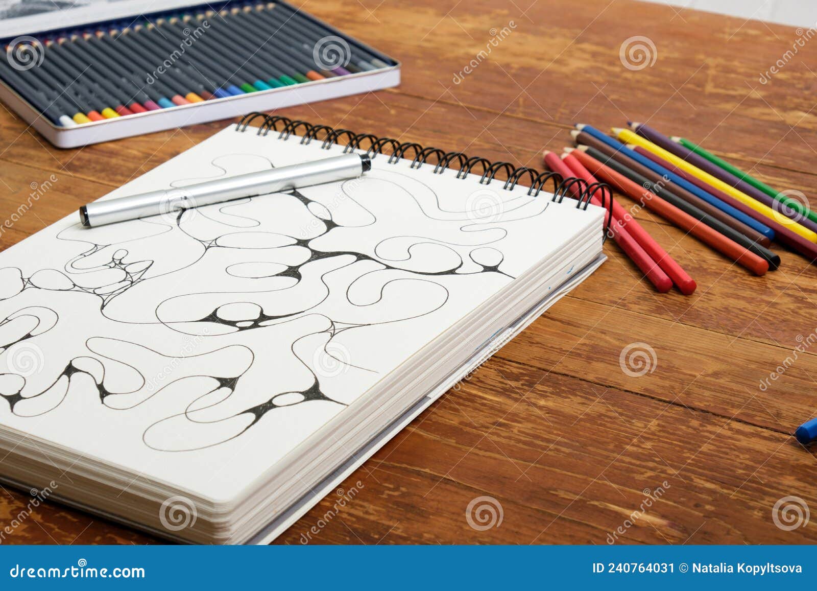 Neurographics Concept, Drawing Helps To Know Oneself, Psychological ...