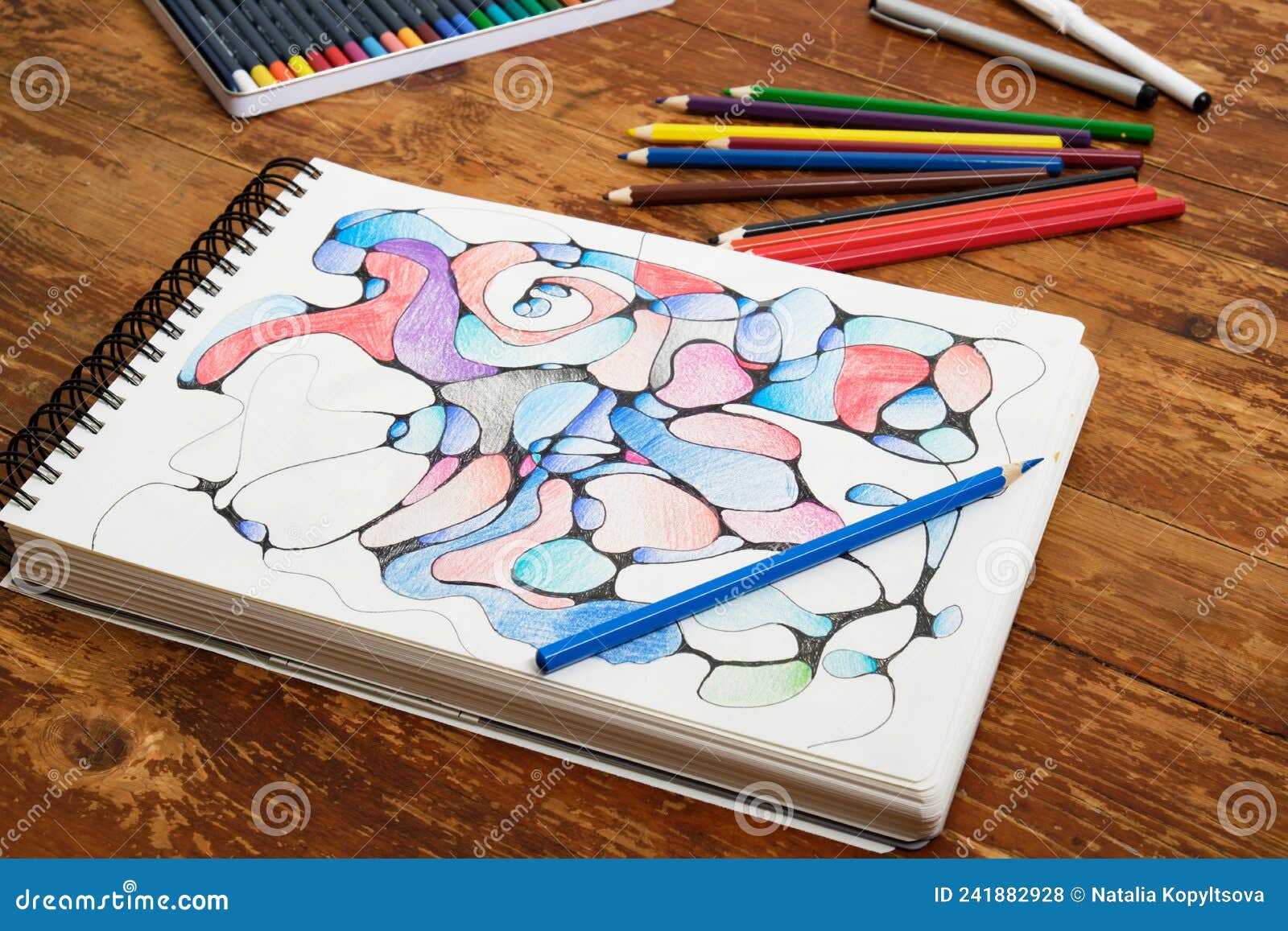 Neurographics Concept, Drawing Helps To Know Oneself, Psychological ...