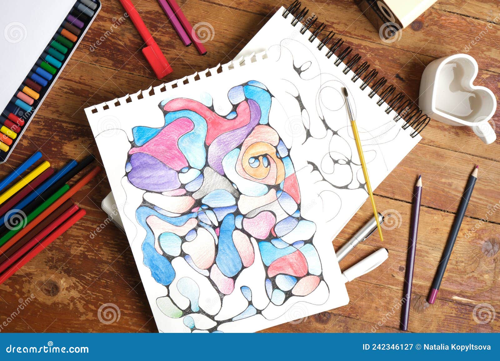 Neurographics Concept, Drawing Helps To Know Oneself, Psychological ...