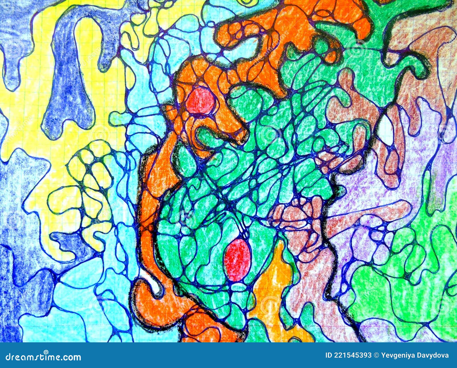 Neurographics Lines Psychology Stock Image - Image of design, pattern ...