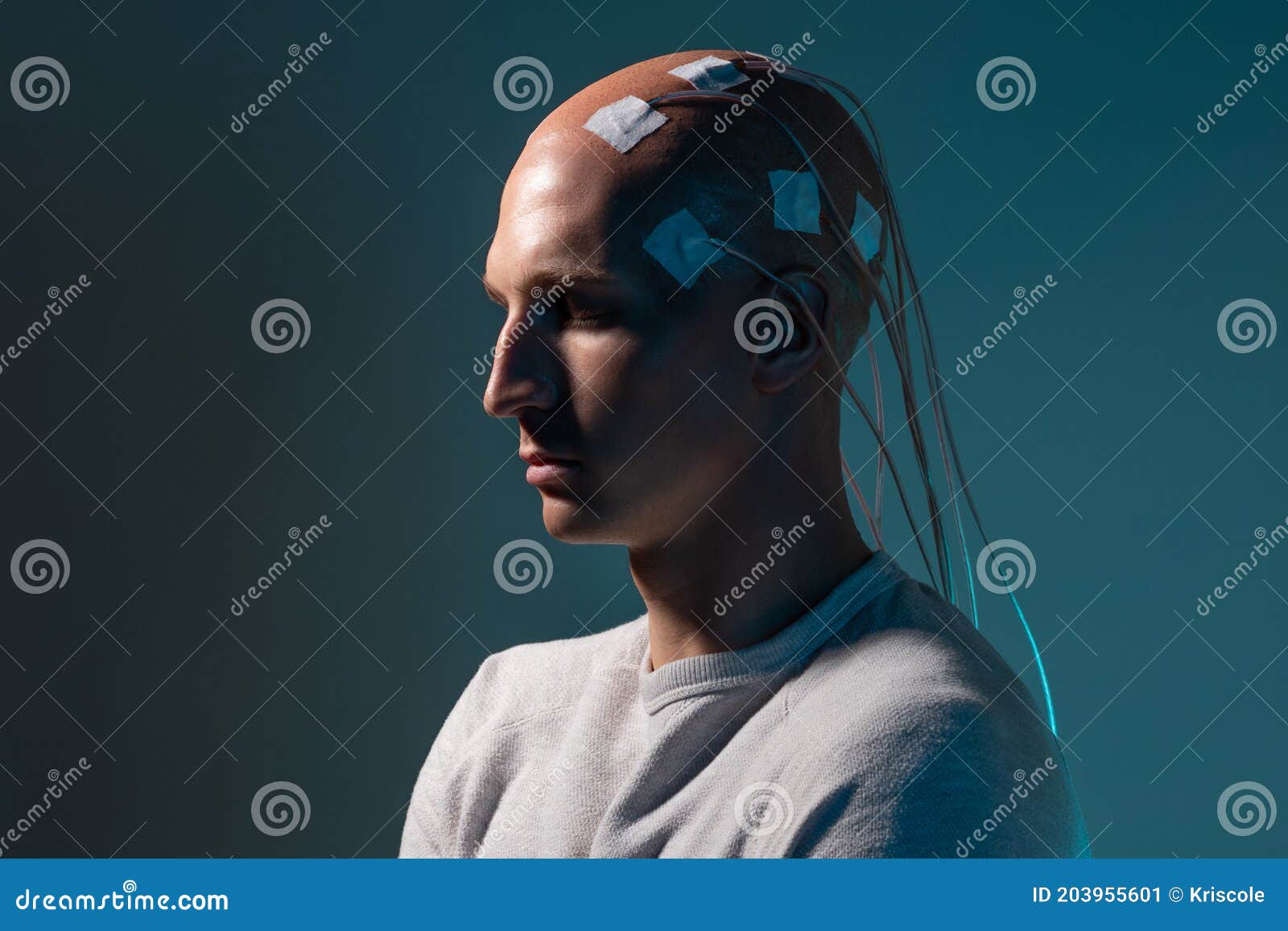 Neurointerface, Brain - Computer Communication. Cyber Punk Concept ...