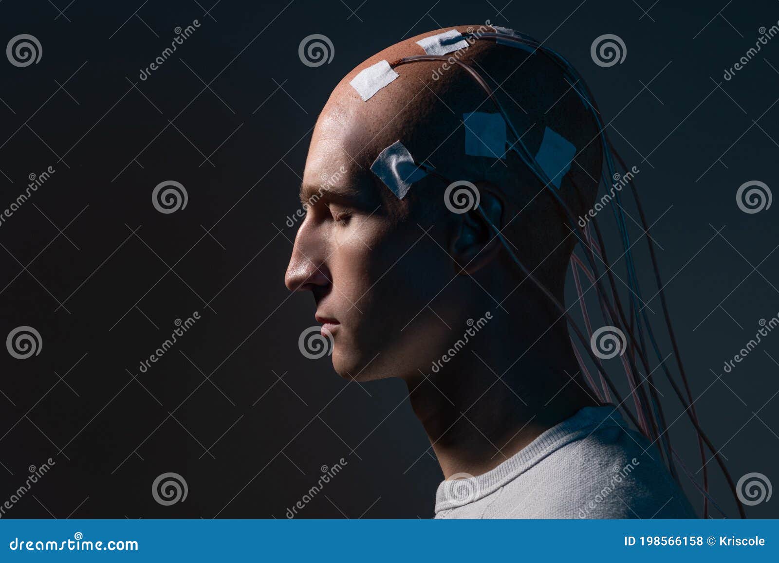 Neurointerface, Brain - Computer Communication. Cyberpunk Concept Stock ...