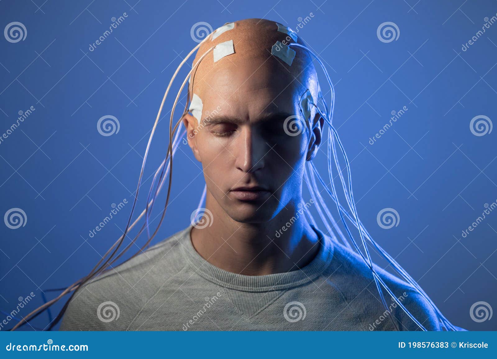 Neurointerface, Brain - Computer Communication. Cyberpunk Concept Stock ...